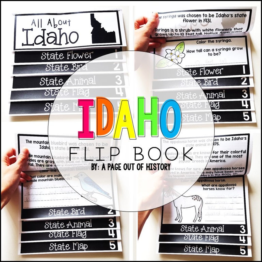 Idaho 3rd-5th Grade State Lesson | Symbols, Map, Flag, Reading, Writing ...