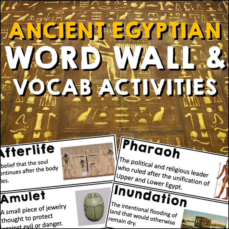 Ancient Egypt Word Wall and Vocabulary Activities - Etsy