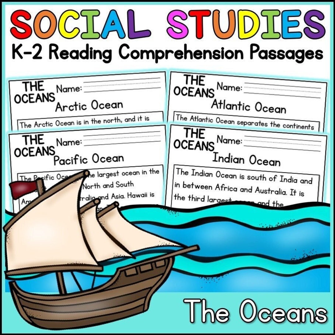 1st 2nd Grade Reading Comprehension | Oceans Passages & Questions ...
