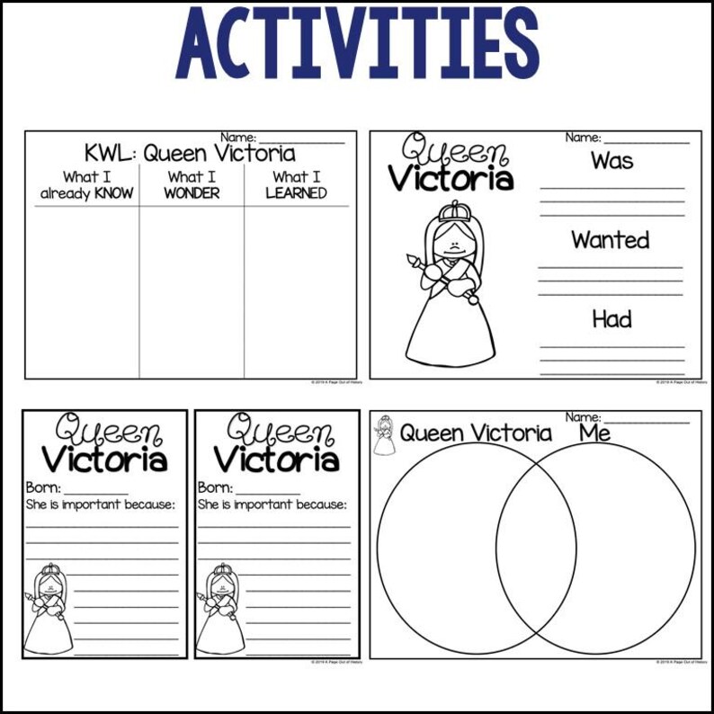 Queen Victoria Reading Comprehension Worksheets | Activities for Kids ...