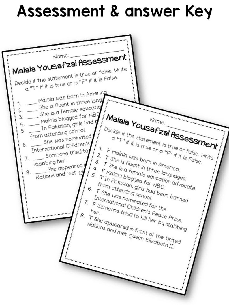 Malala Yousafzai Biography Unit Pack | 3-5 | Homeschool | Social ...
