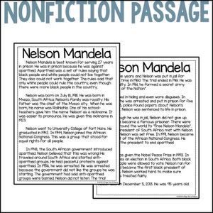 Nelson Mandela Biography Unit Pack | 3-5 | Homeschool | Social Studies ...