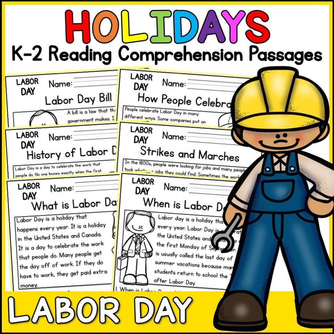 Labor Day Holidays Reading Comprehension Passages | K-2 | Homeschool ...