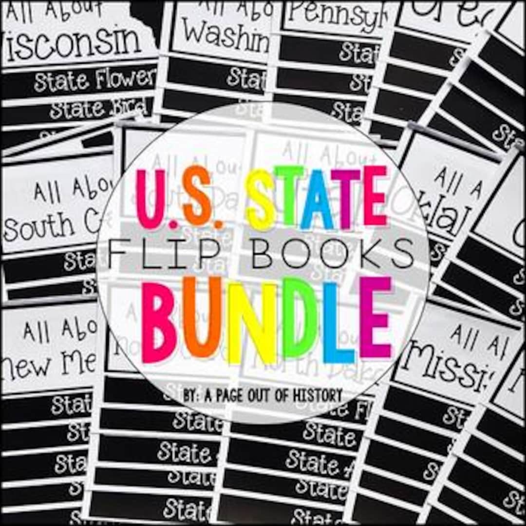 US 50 States Flip Books Bundle for Homeschool, American History ...