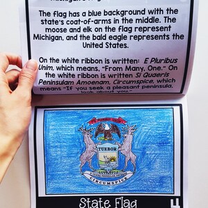 Michigan 3rd-5th Grade State Lesson | Symbols, Map, Flag, Reading ...