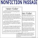 Helen Keller Biography Printable Pack | No Prep Reading Comprehension ...
