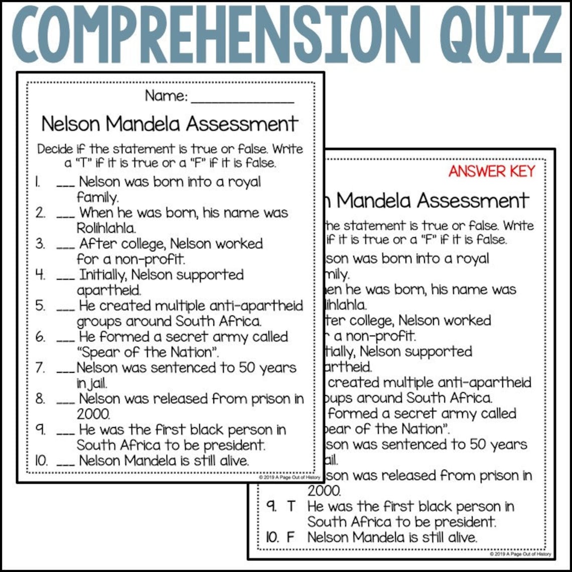 Nelson Mandela Biography Unit Pack 3-5 Homeschool Social Studies ...