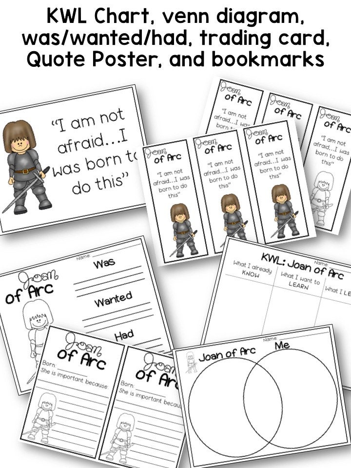 Joan of Arc Reading Comprehension Worksheets | Printable Biography ...