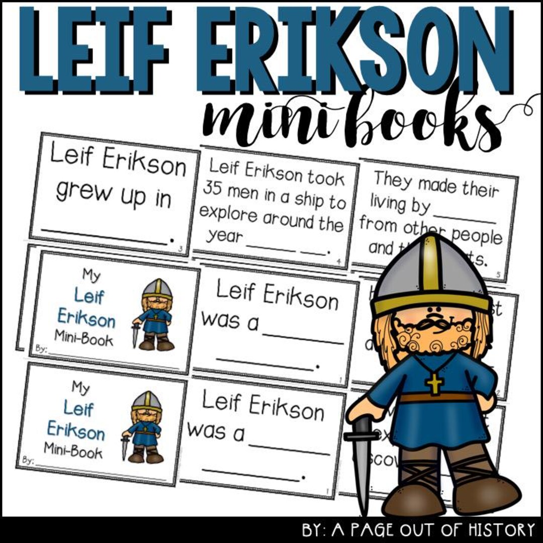 Leif Erikson Mini Books for Social Studies - Etsy