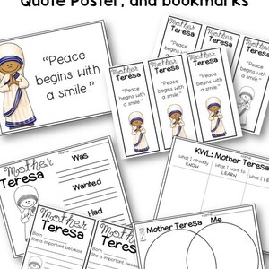 Mother Teresa Biography Unit Pack | 3-5 | Homeschool | Social Studies ...