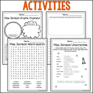 Mae Jemison Reading & Writing Biography Pack, Women’s History Month ...