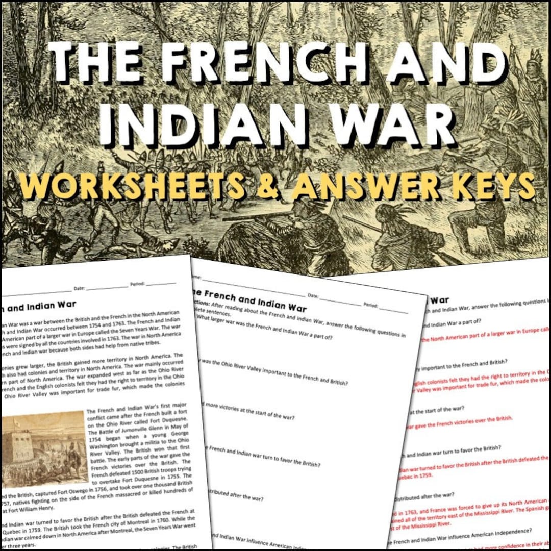 French And Indian War Worksheet