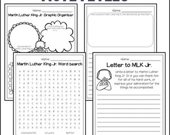 Hojas De Trabajo Sobre Martin Luther King Jr. Para Estudiantes De Primaria