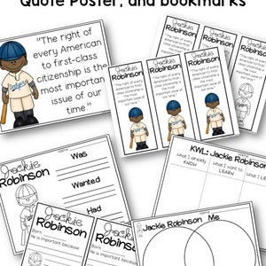 Jackie Robinson Biography Unit Pack | 3-5 | Homeschool | Social Studies ...