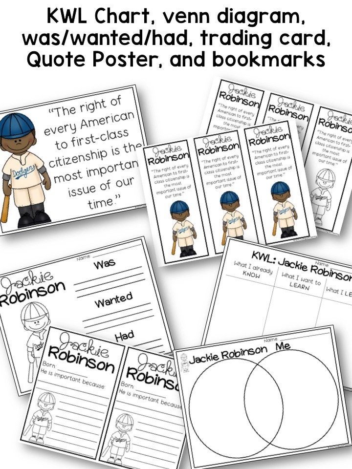Jackie Robinson Worksheets Printable Jackie Robinson Facts For Kids
