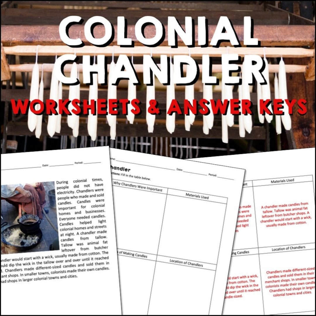 Colonial Chandler Reading Worksheets & Answer Keys, American Revolution ...