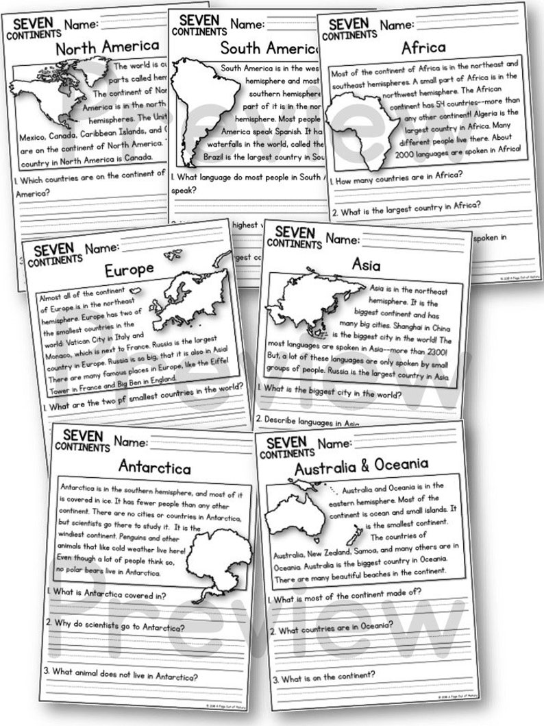 K-2 Social Studies Reading Comprehension Passages Bundle | Homeschool ...