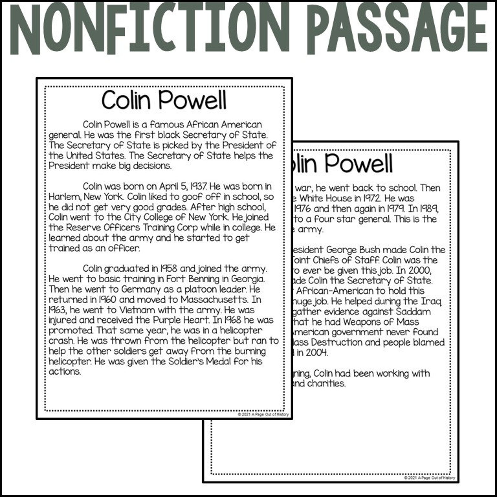 Colin Powell Biography Unit Pack | 3-5 | Homeschool | Social Studies ...
