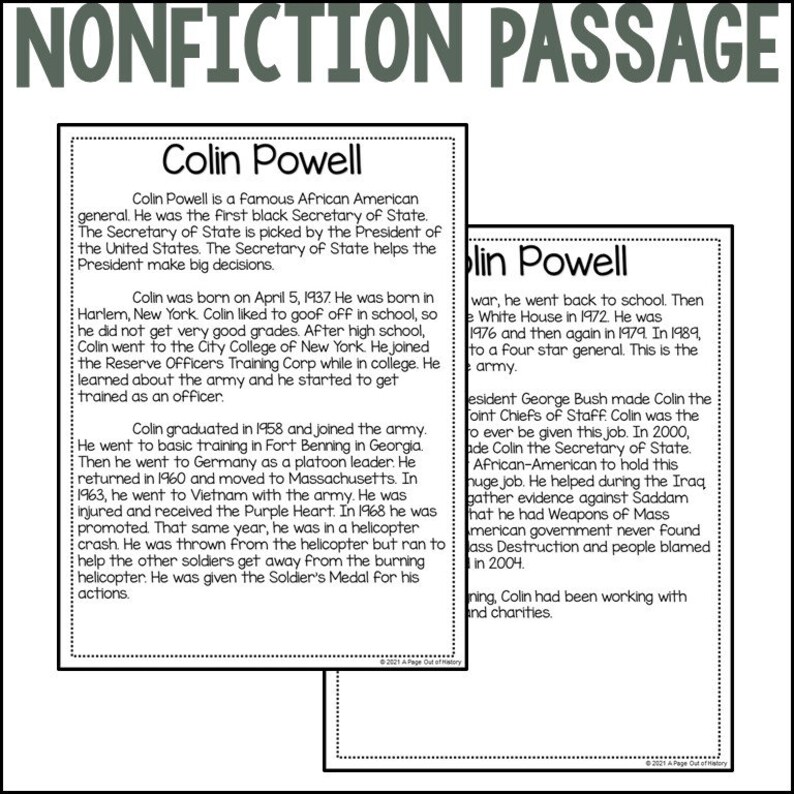 Colin Powell Biography Unit Pack | 3-5 | Homeschool | Social Studies ...