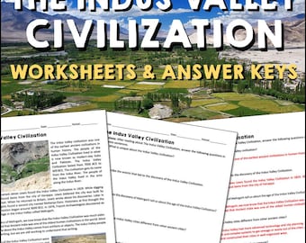 Indus Valley Civilization Ancient India Reading Worksheets and Answer ...