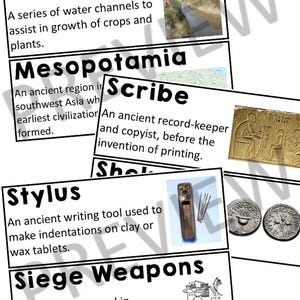 Ancient Mesopotamia Word Wall and Vocabulary Activities - Etsy