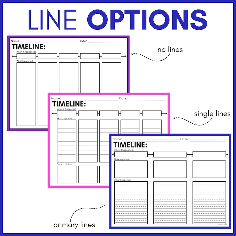 Blank Timeline Templates, Chronological Order, Sequence of Events ...