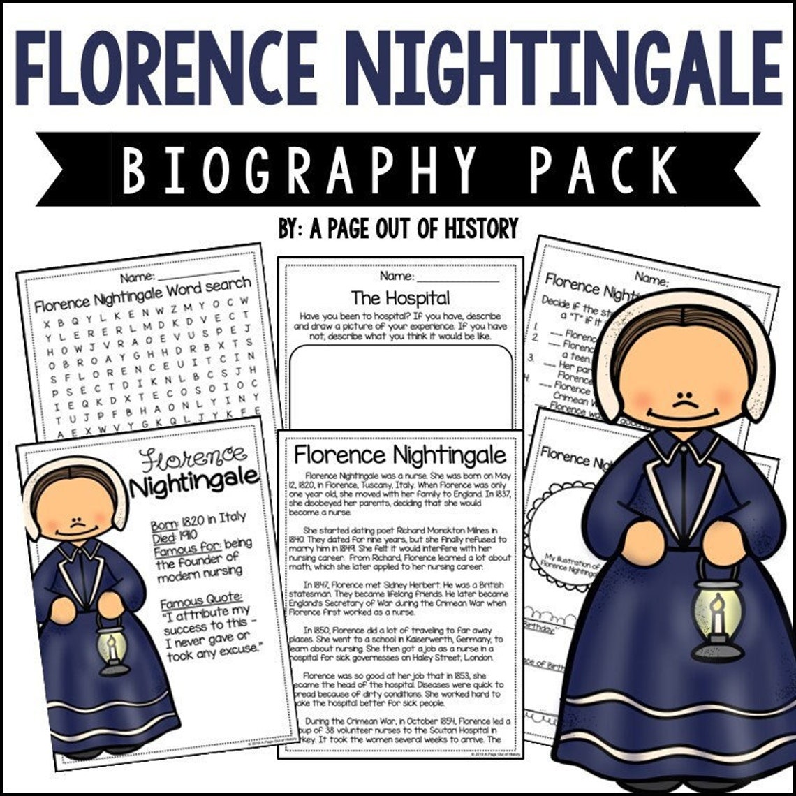 No Prep Printable Biography | Florence Nightingale Reading Passage ...