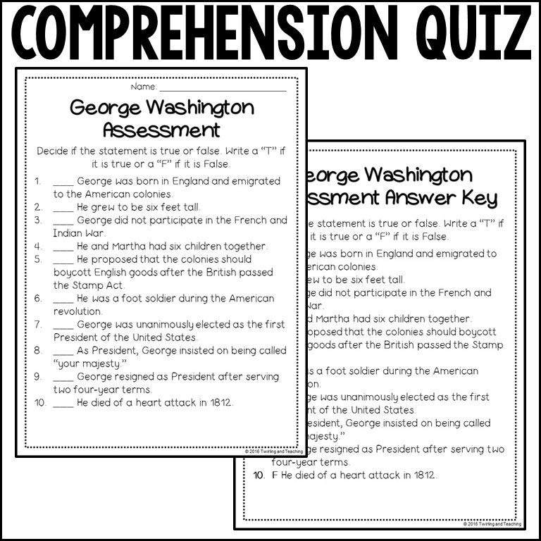 George Washington Biography Unit Pack | 3-5 | Homeschool | Social ...