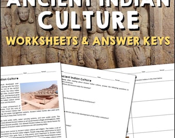 Ancient India Culture Reading Worksheets, Answer Keys, Educational ...