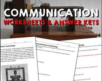 Communication Industrial Revolution Invention Reading Worksheets and ...