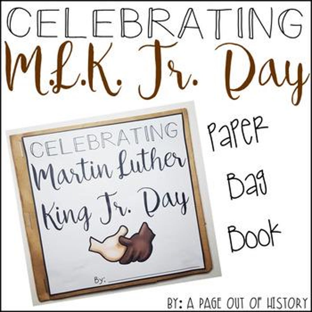 Martin Luther King Jr Day Paper Bag Craft Activity & Reading Passage ...