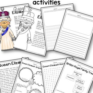 Queen Elizabeth II Biography Unit Pack | 3-5 | Homeschool | Social ...