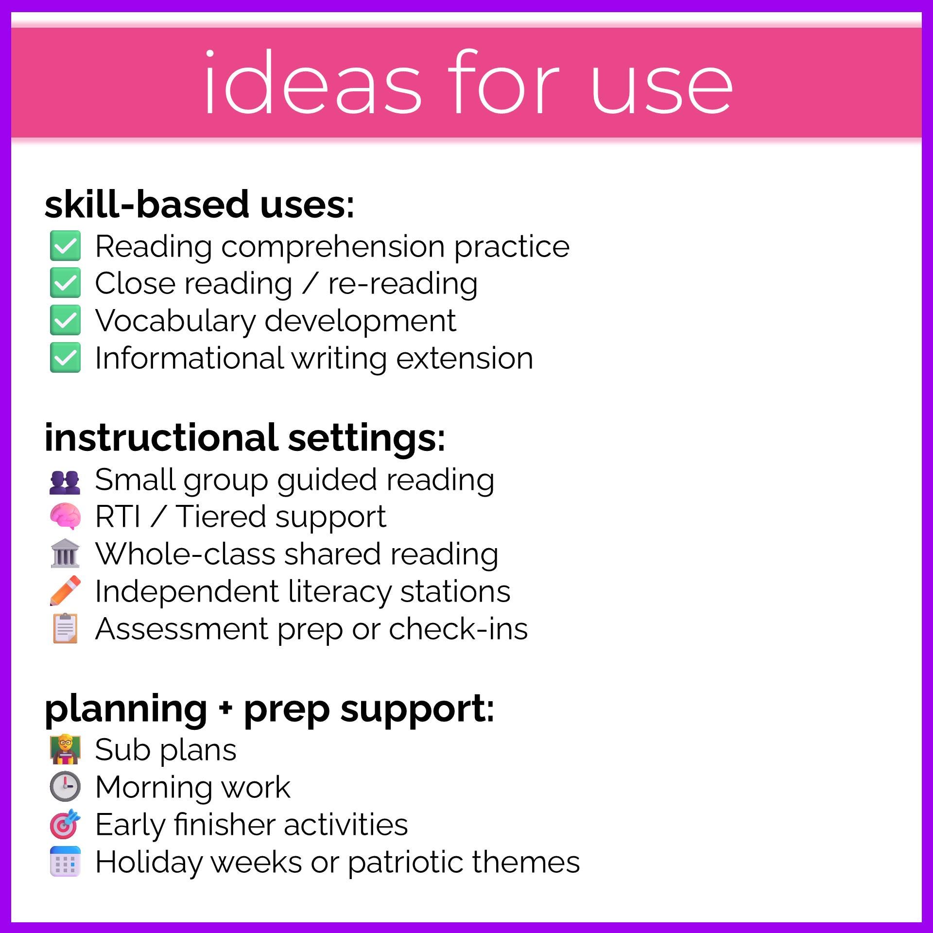 K2 Reading Comprehension Pages for First & Second Grade, Social Studies ...