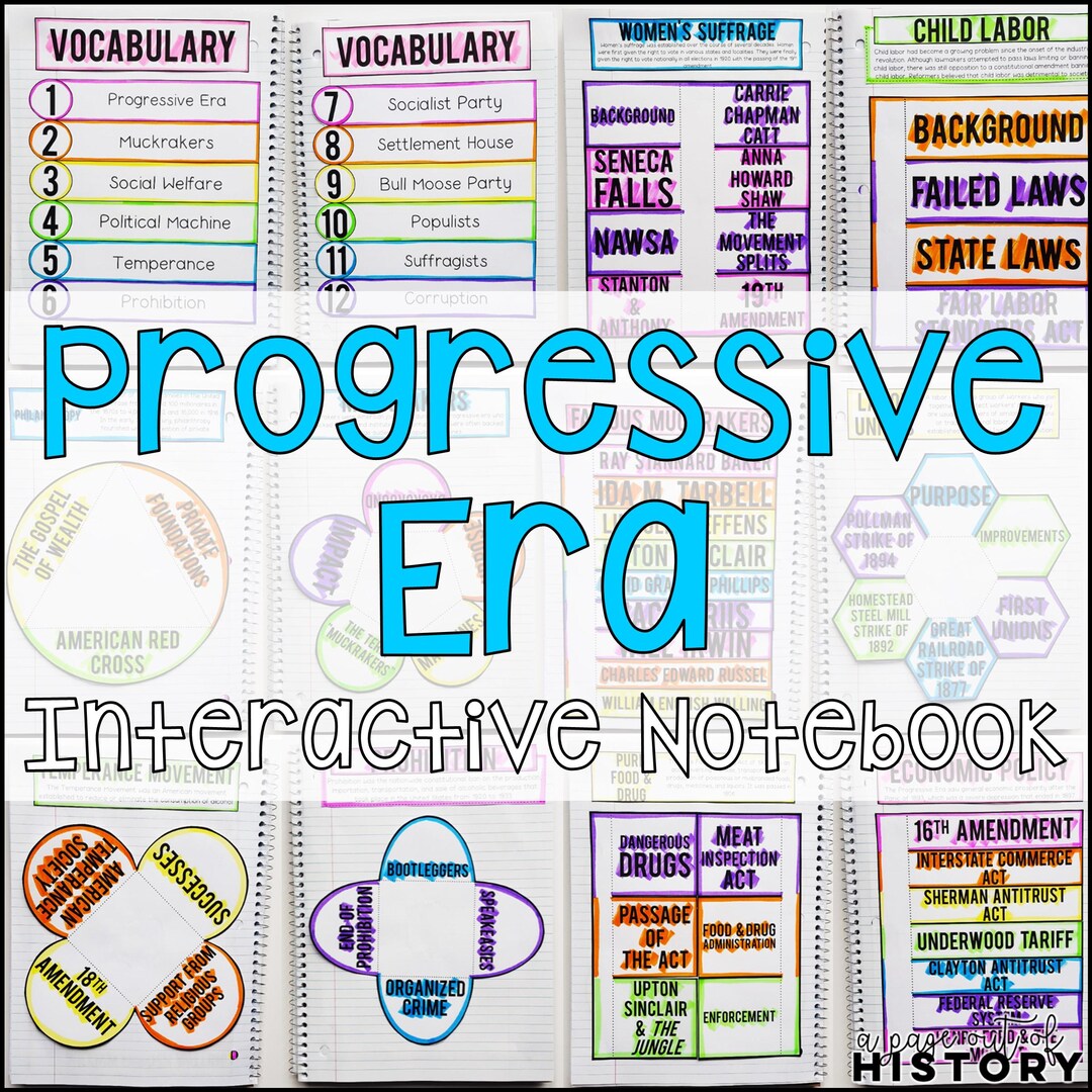 Progressive Era Interactive Notebook, American History Questions With ...