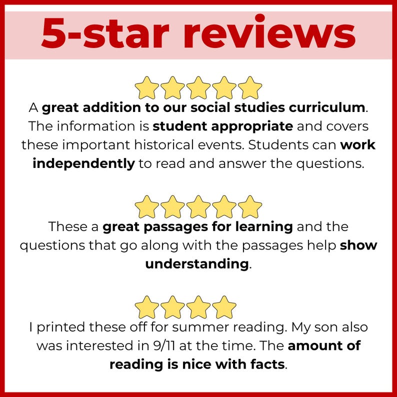 1st 2nd Grade Reading Comprehension | September 11th (9/11) Patriot Day ...