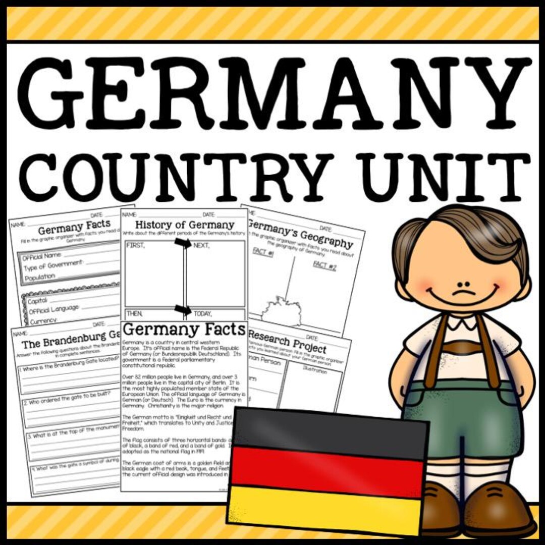 Germany Country Social Studies Complete Unit - Etsy