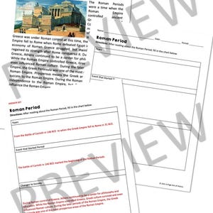 Roman Period Ancient Greek History Reading Worksheets & Answer Keys ...