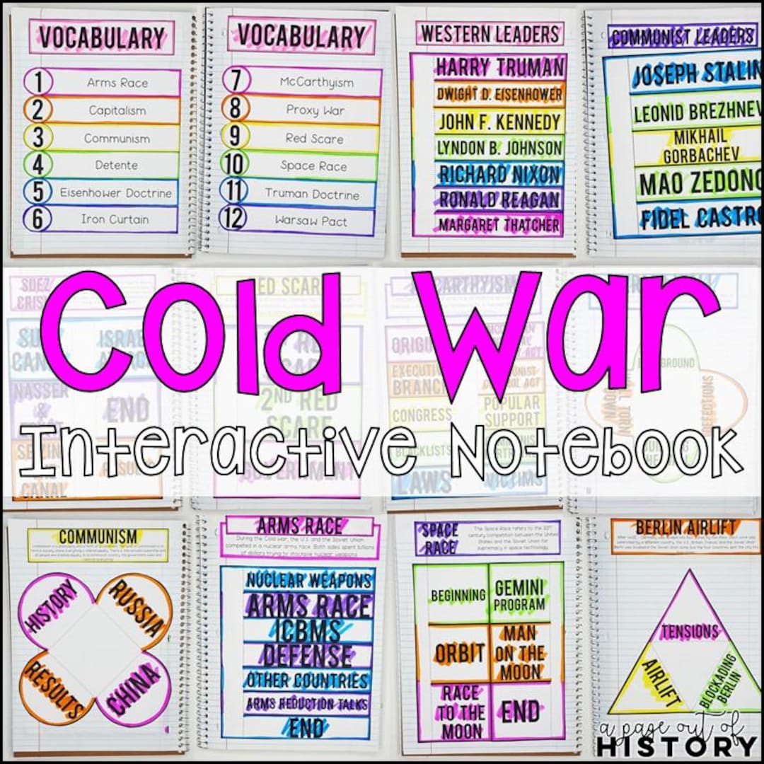 Cold War Interactive Notebook Graphic Organizers - Etsy