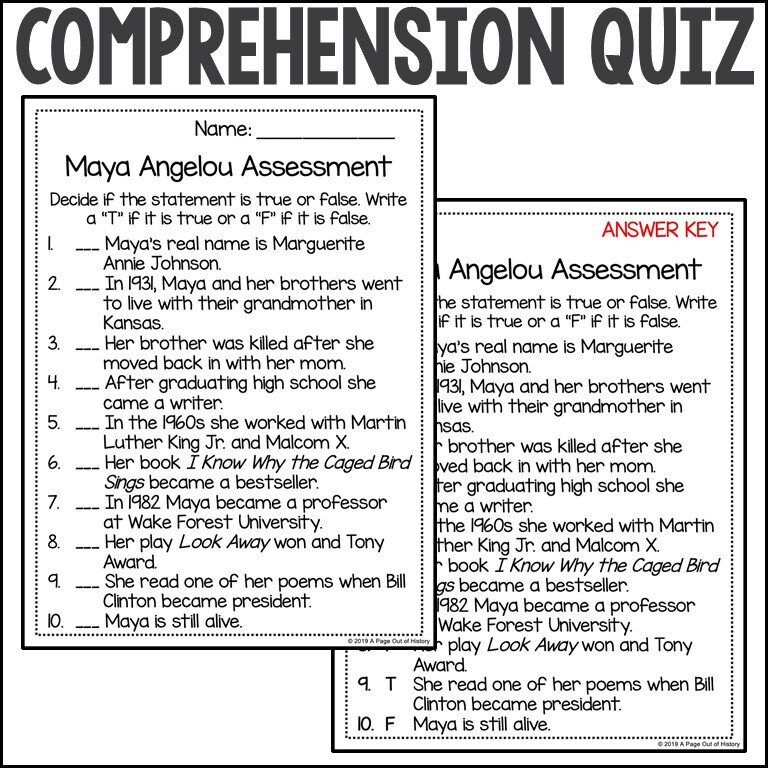 Maya Angelou Biography Unit Pack | 3-5 | Homeschool | Social Studies ...