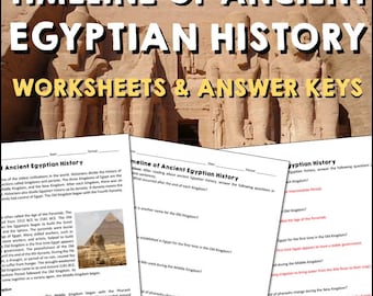 Timeline of Ancient Egyptian Kingdoms Reading Worksheets, Ancient ...