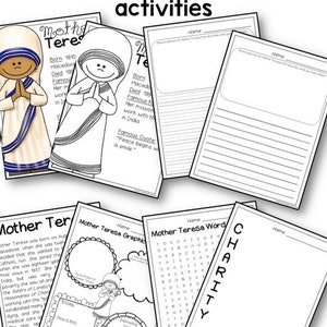 Mother Teresa Biography Unit Pack | 3-5 | Homeschool | Social Studies ...