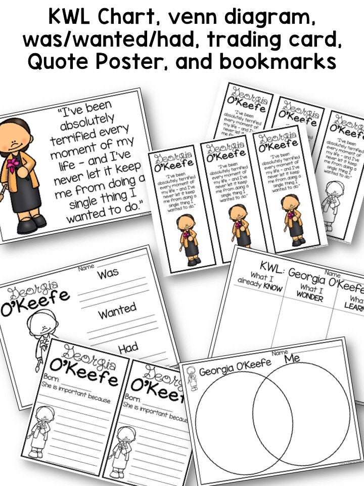 Georgia Okeeffe Biography Unit Pack 3-5 Homeschool Social Studies ...