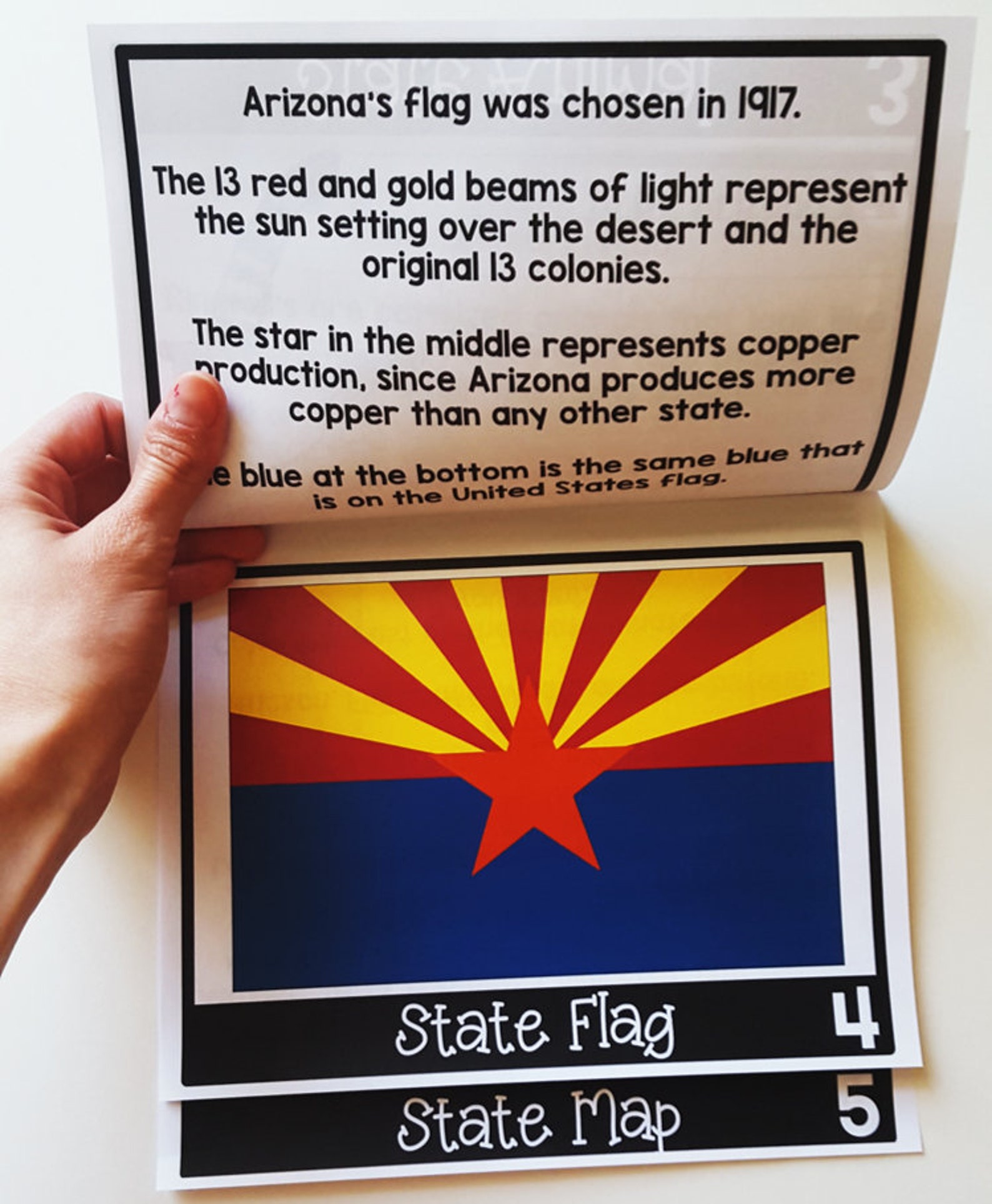 Arizona 3rd-5th Grade State Lesson | Symbols, Map, Flag, Reading ...