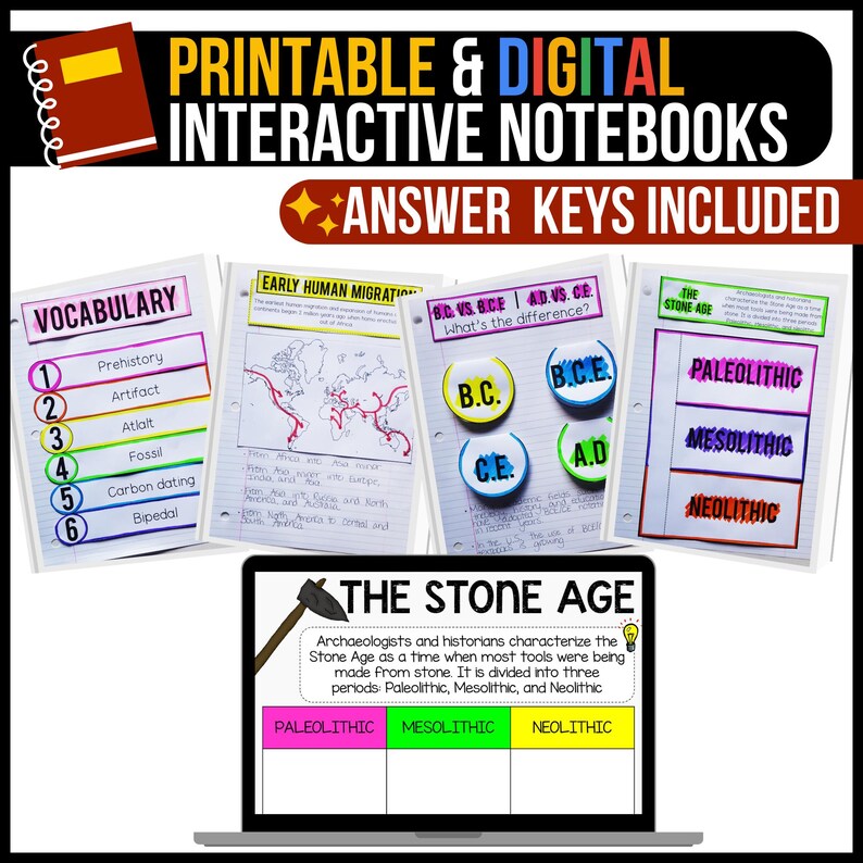 Early Humans Stone Age Unit: Complete Prehistory Lesson Plan Curriculum ...