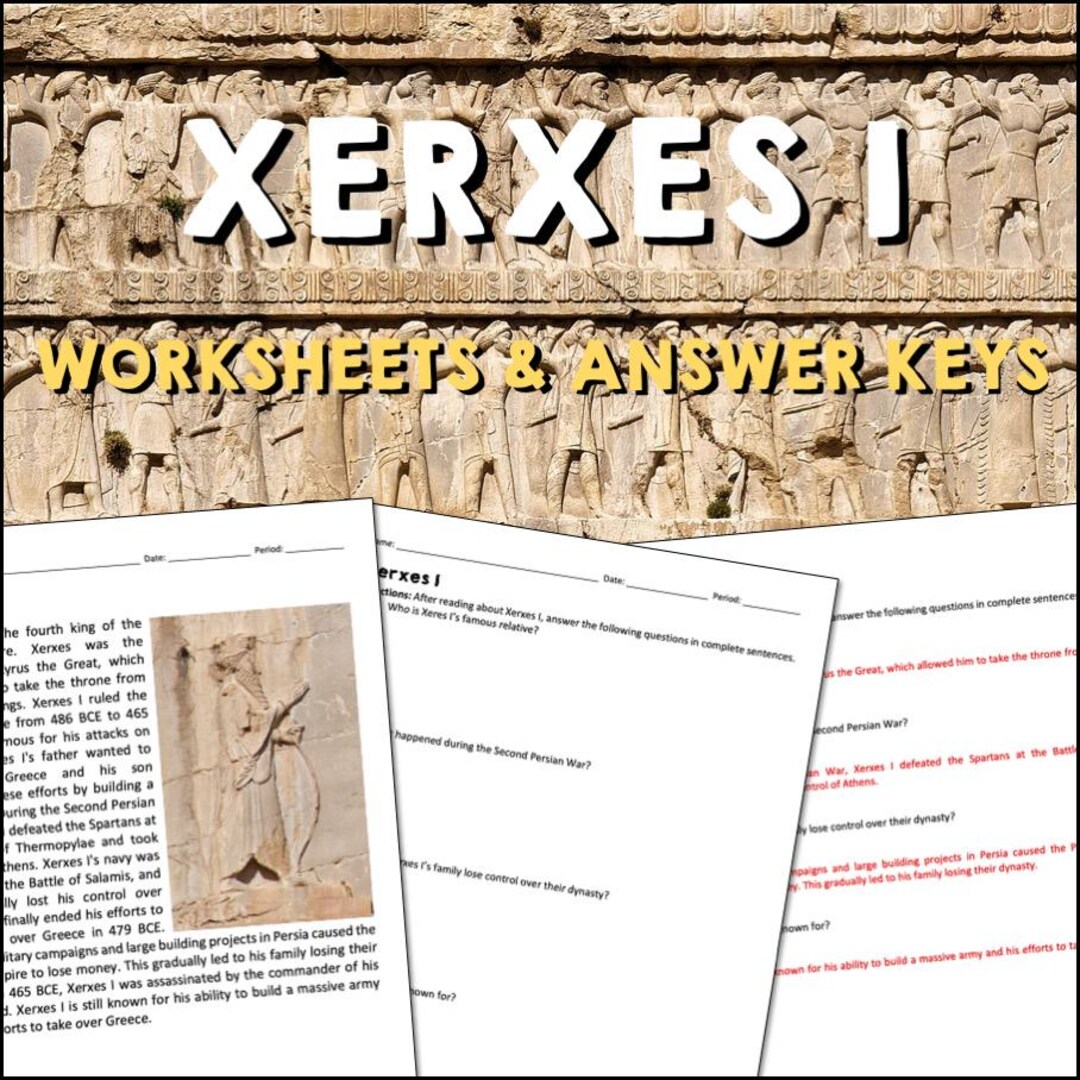 Xerxes and Ancient Mesopotamia Reading Passages Digital Pages, Greek ...