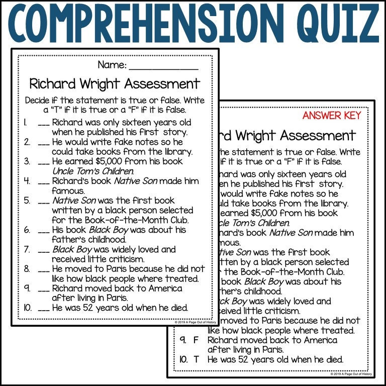 Richard Wright Biography Unit Pack 3-5 Homeschool Social Studies ...