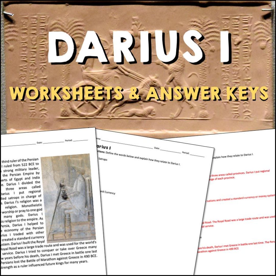 Darius I Ancient Mesopotamia Reading Worksheets and Answer Keys - Etsy