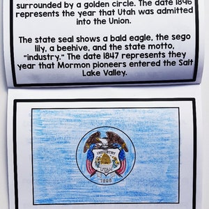 Utah 3rd-5th Grade State Lesson | Symbols, Map, Flag, Reading, Writing ...