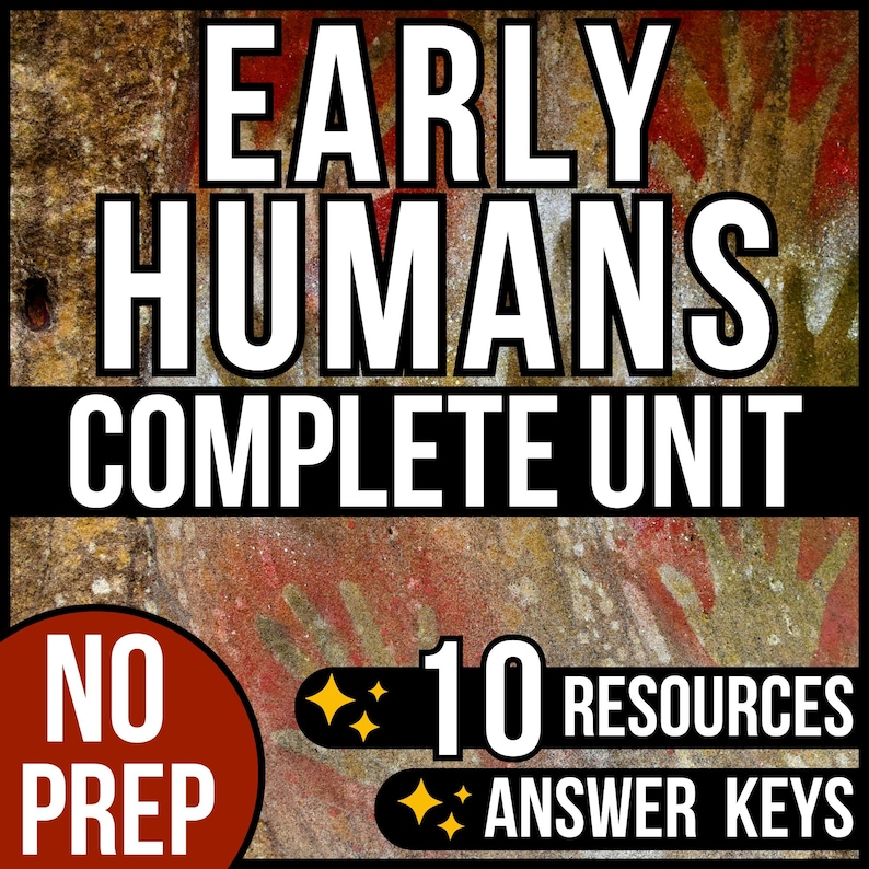 Early Humans Stone Age Unit: Complete Prehistory Lesson Plan Curriculum ...