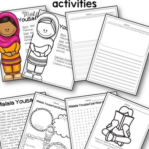 Malala Yousafzai Biography Unit Pack | 3-5 | Homeschool | Social ...